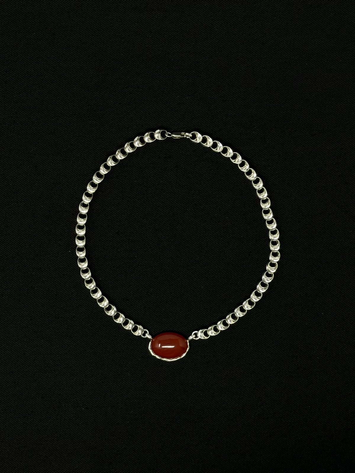 Embleme Grande Chain Necklace — TANGERINE